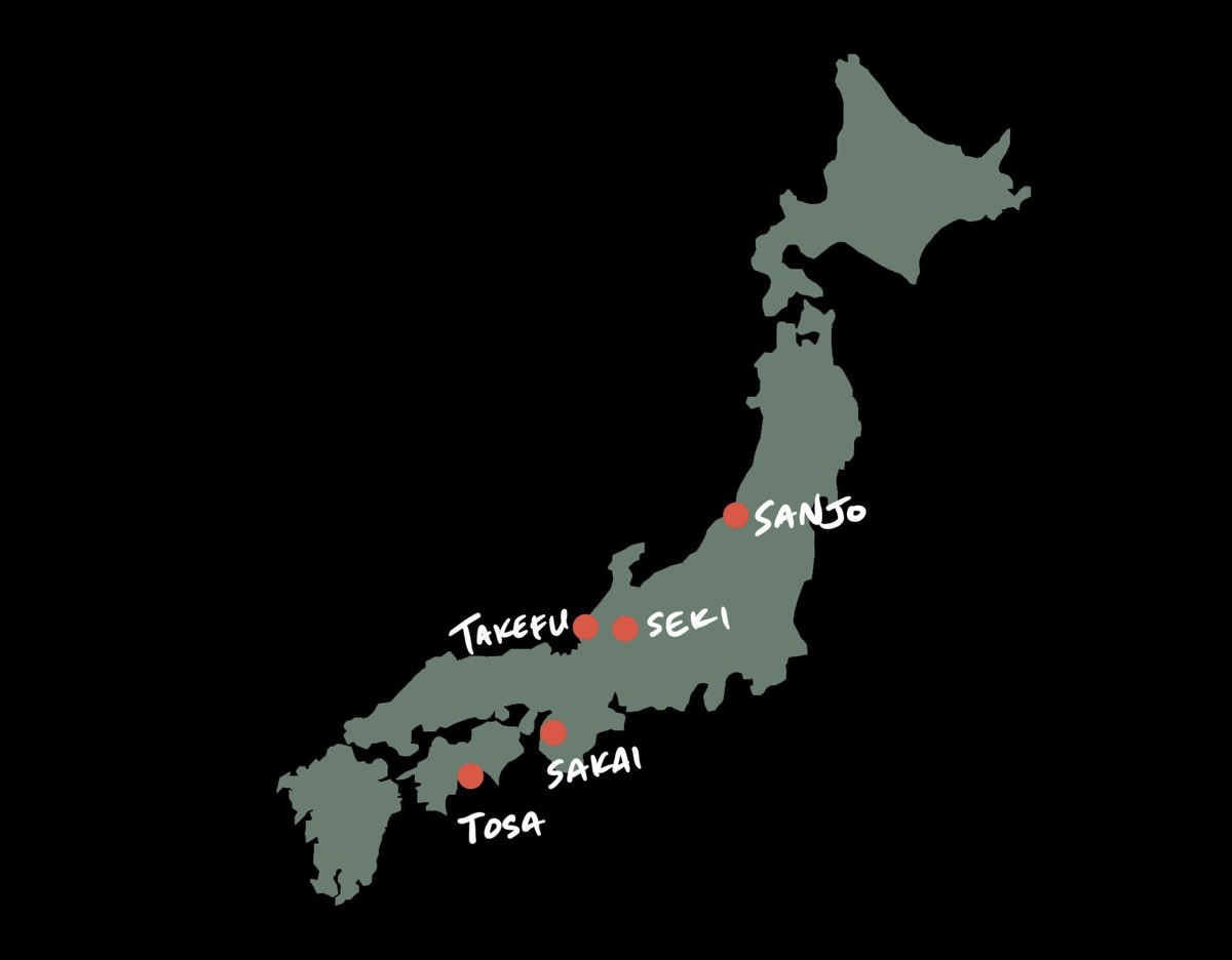 Japan-Famous-Knife-Making-Regions-Map | Where and Wander